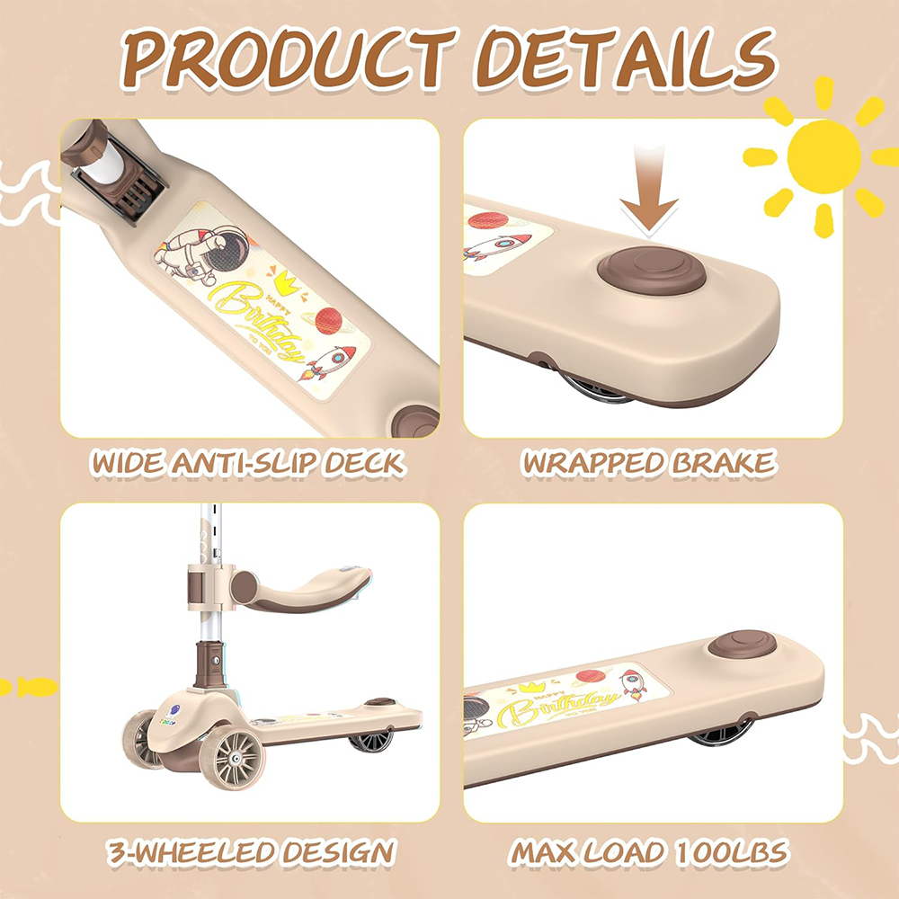 VOLPAM Kids Kick Scooter SR09 coffee – VOLPAM Electric Scooter official ...